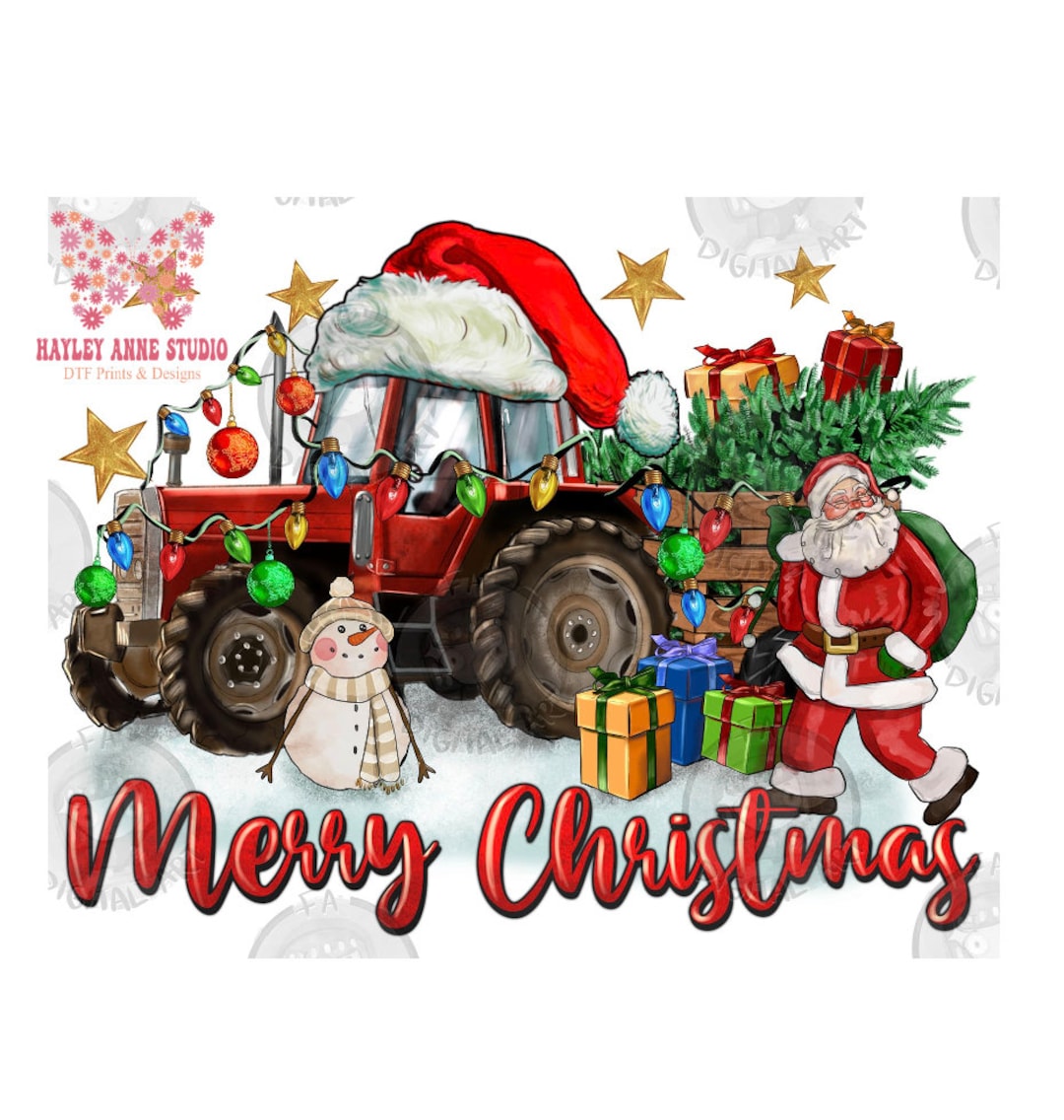 Tractor Christmas, Merry Christmas, Country Christmas, Farm, Design ...