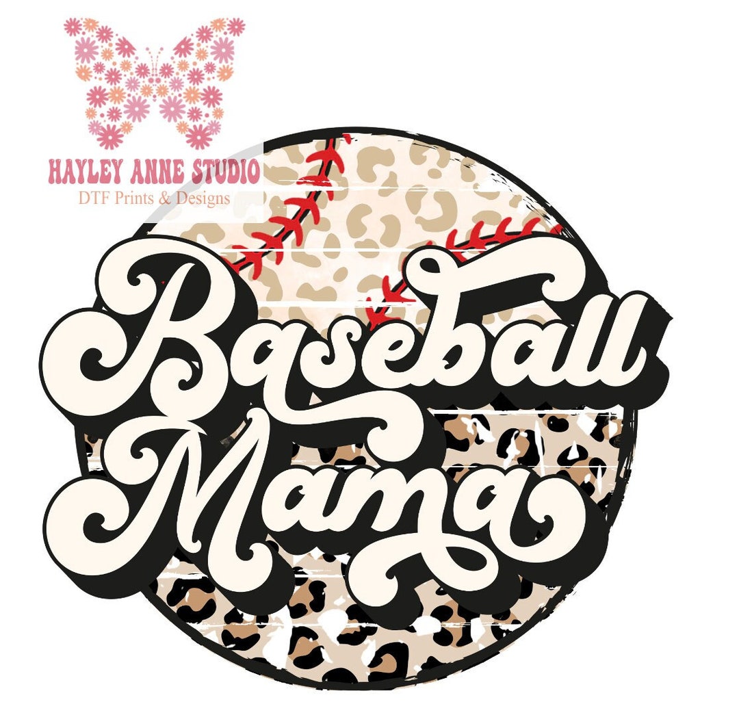 Baseball Mama, Leopard/baseball, DTF Print, Ready to Press, Dtf ...