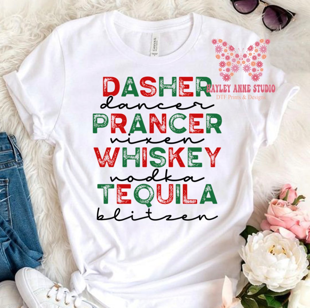 Reindeer and Alcohol, Christmas Reindeer, Alcohol, DTF Print, Ready to ...