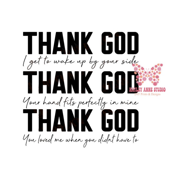 Thank God Kane Brown Png - Etsy