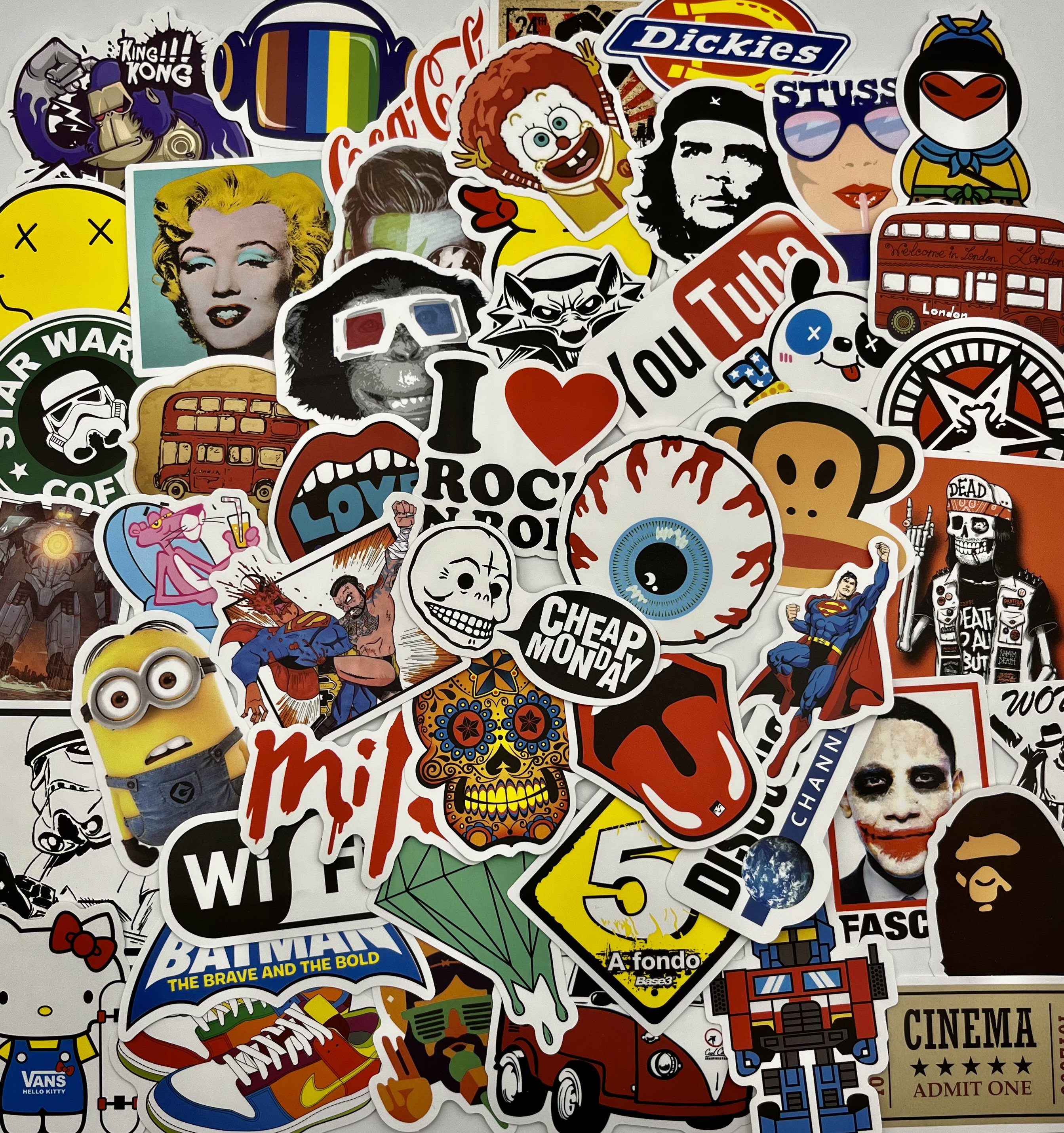 Random Cool Stickers Vinyl Stickers Waterproof Stickers E style Etsy
