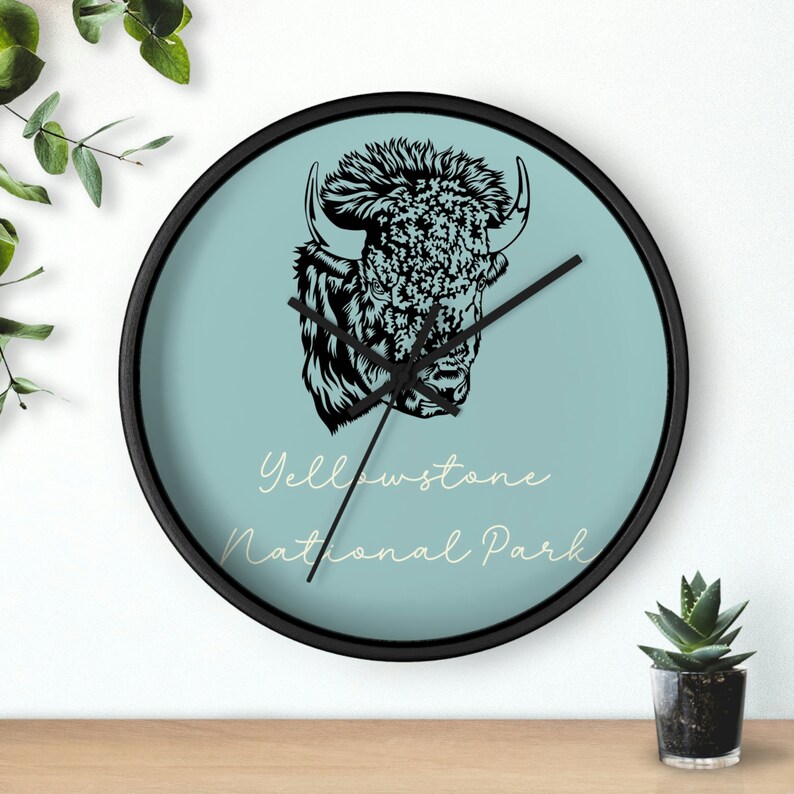 Yellowstone Wall Clock, National Park Clock, Yellowstone National Park ...