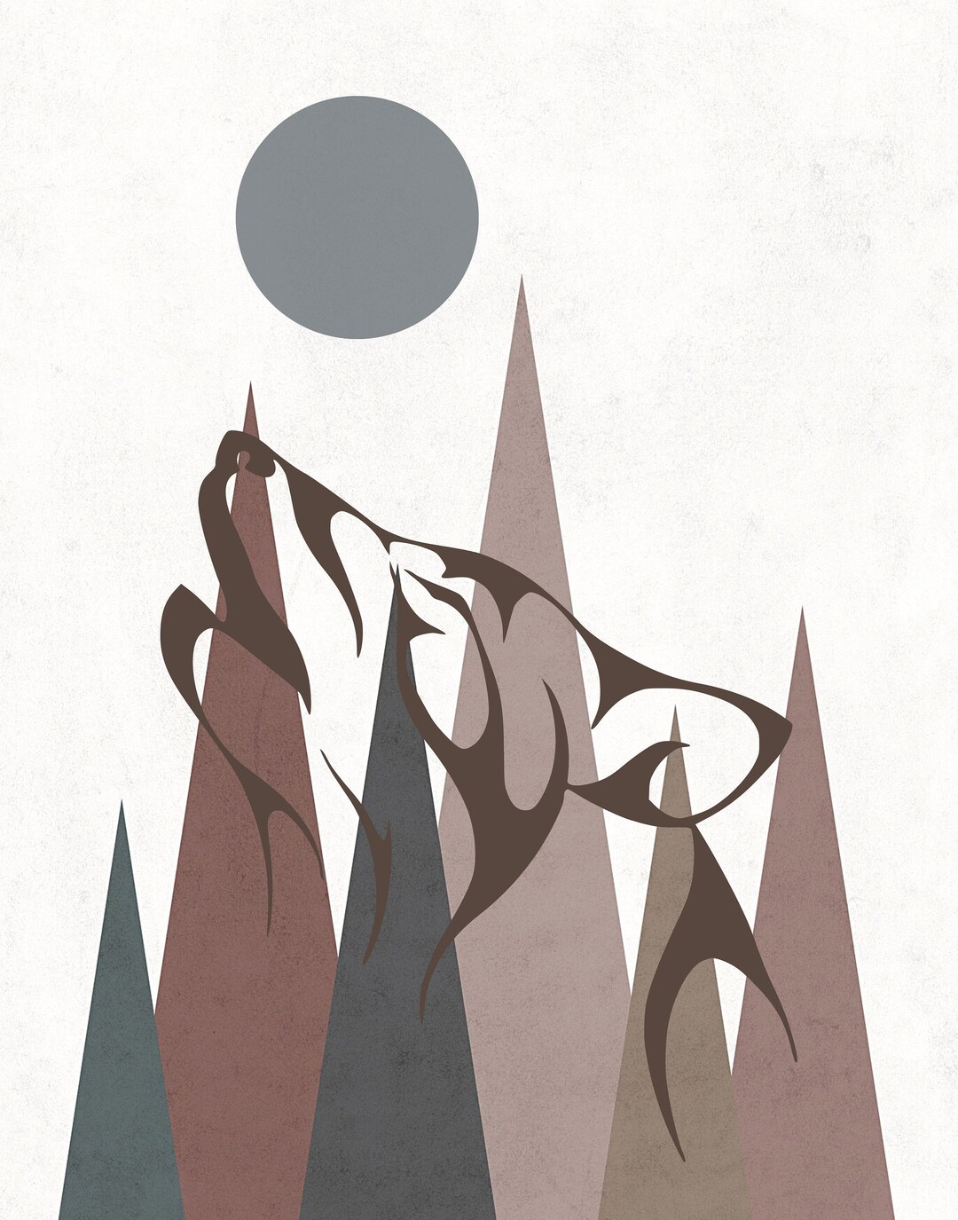 PRINTABLE Wolf Nature Art - Etsy