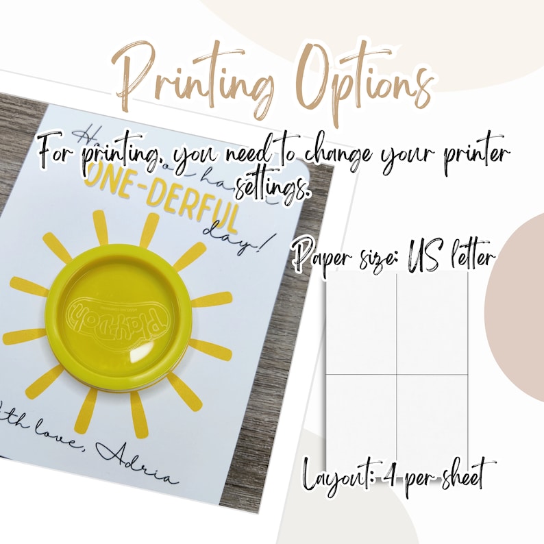 First Trip Around the Sun Playdough Favors | Birthday Party (digital ...