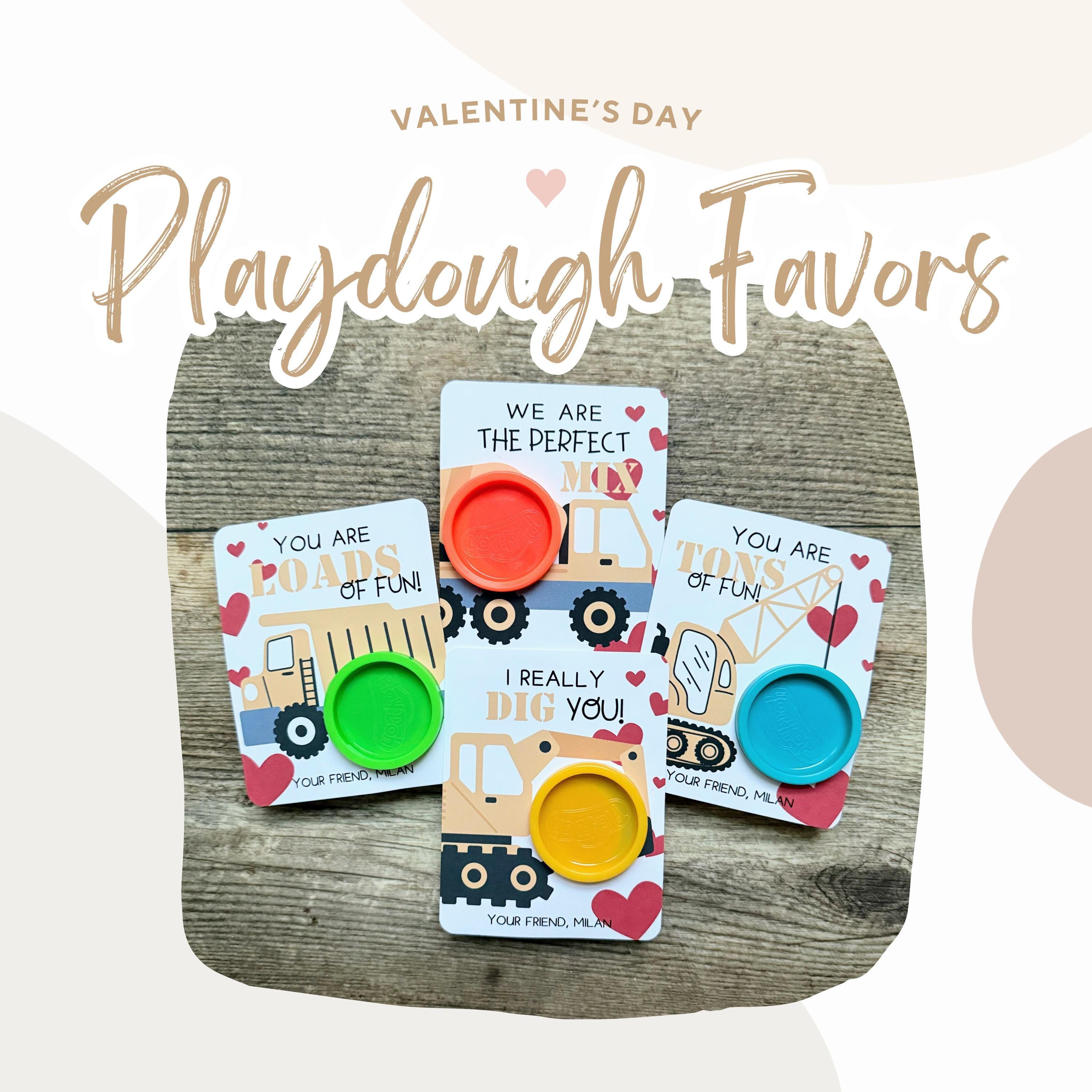 Tarjeta imprimible con plastilina para el día de San Valentín en forma ...