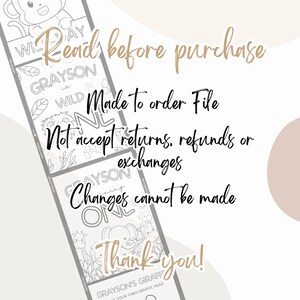 Wild One Safari Coloring Party Favors | Wild One Printable Party Animal ...