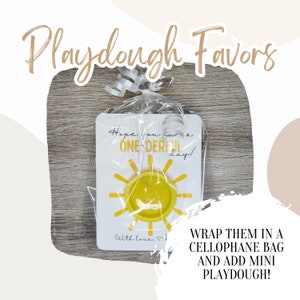 First Trip Around the Sun Playdough Favors | Birthday Party (digital ...