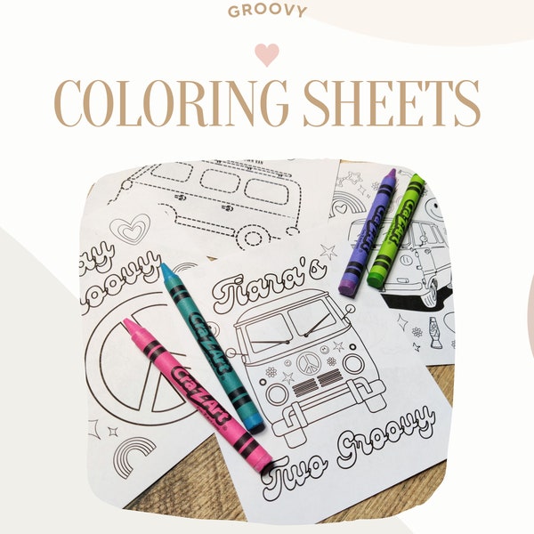 Groovy Coloring Sheets - Etsy