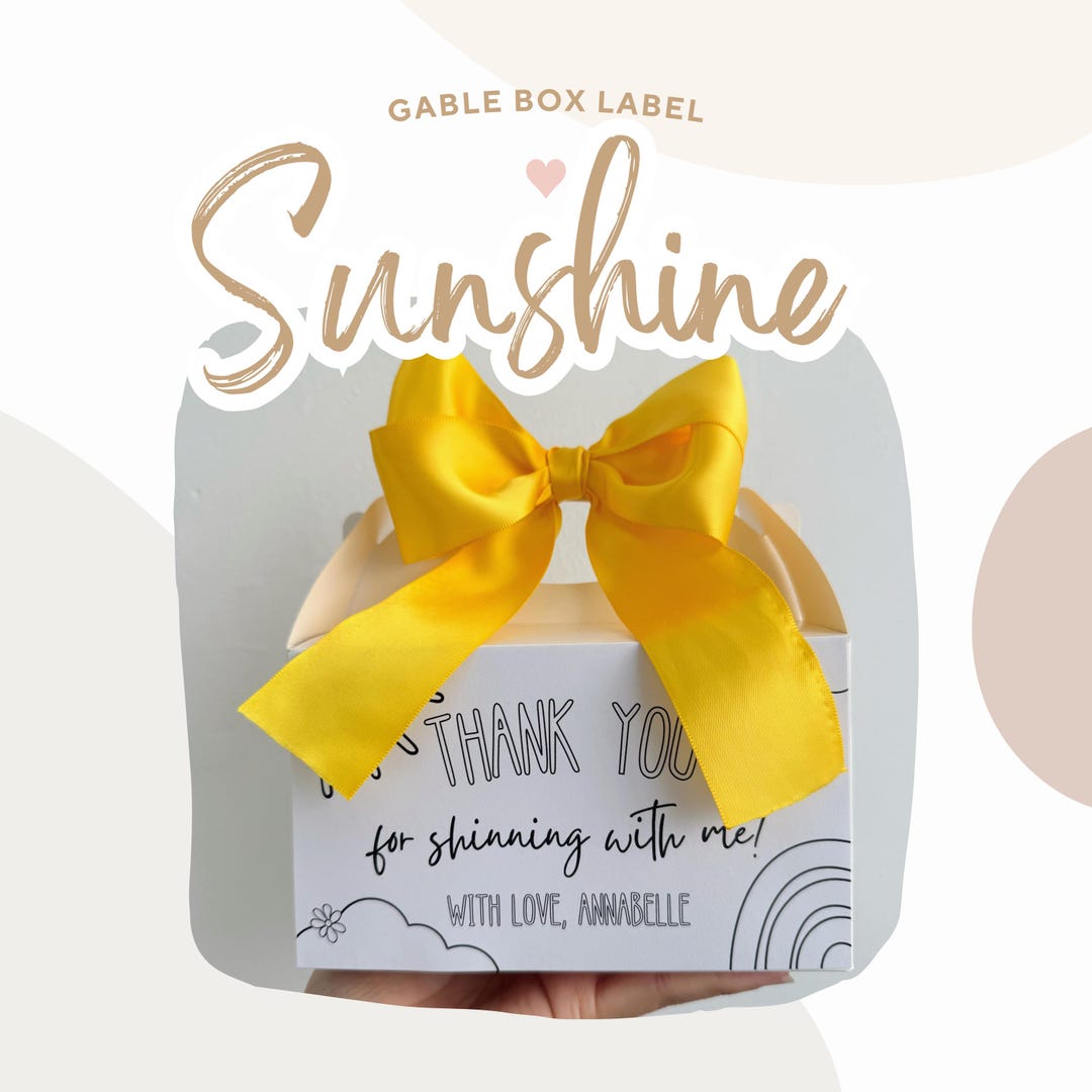 First Trip Around the Sun Printable Gable Box Label | Sunshine Digital ...