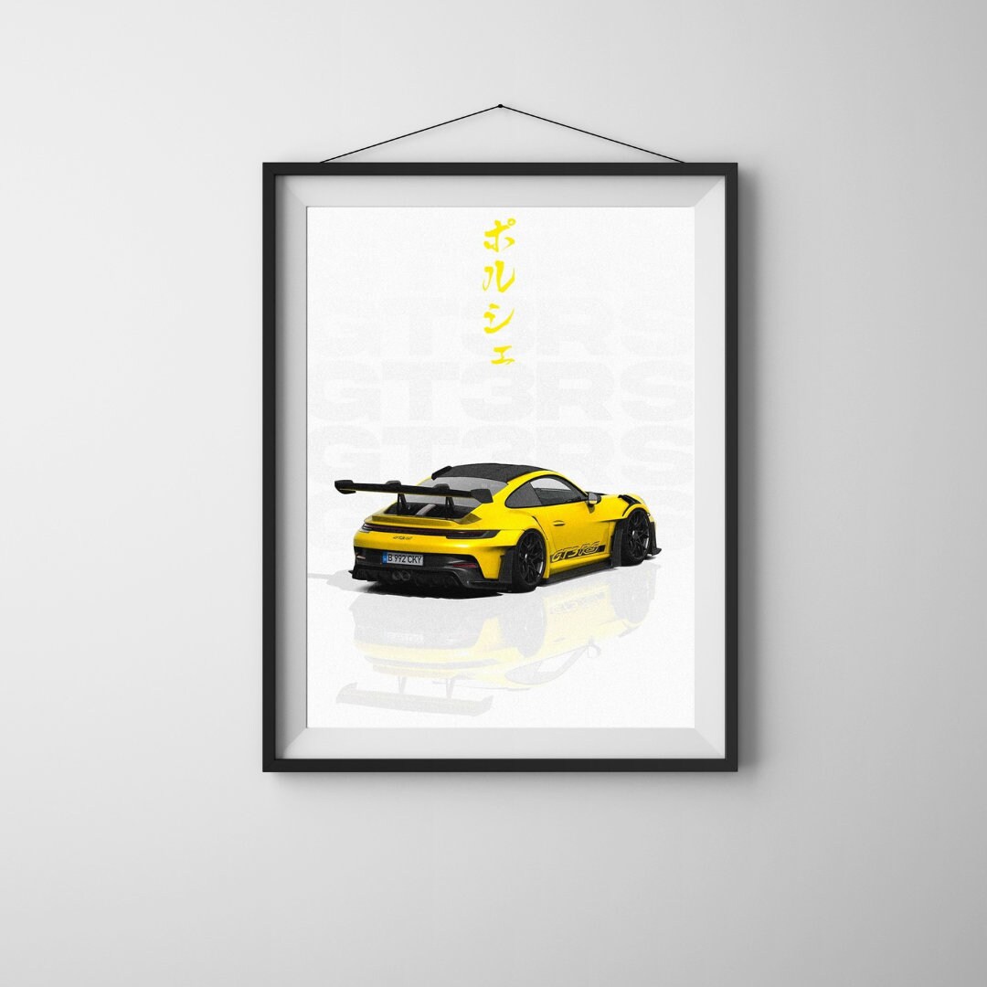 Porsche 911 GT3 RS Poster Porsche Poster Minimalist Sports - Etsy