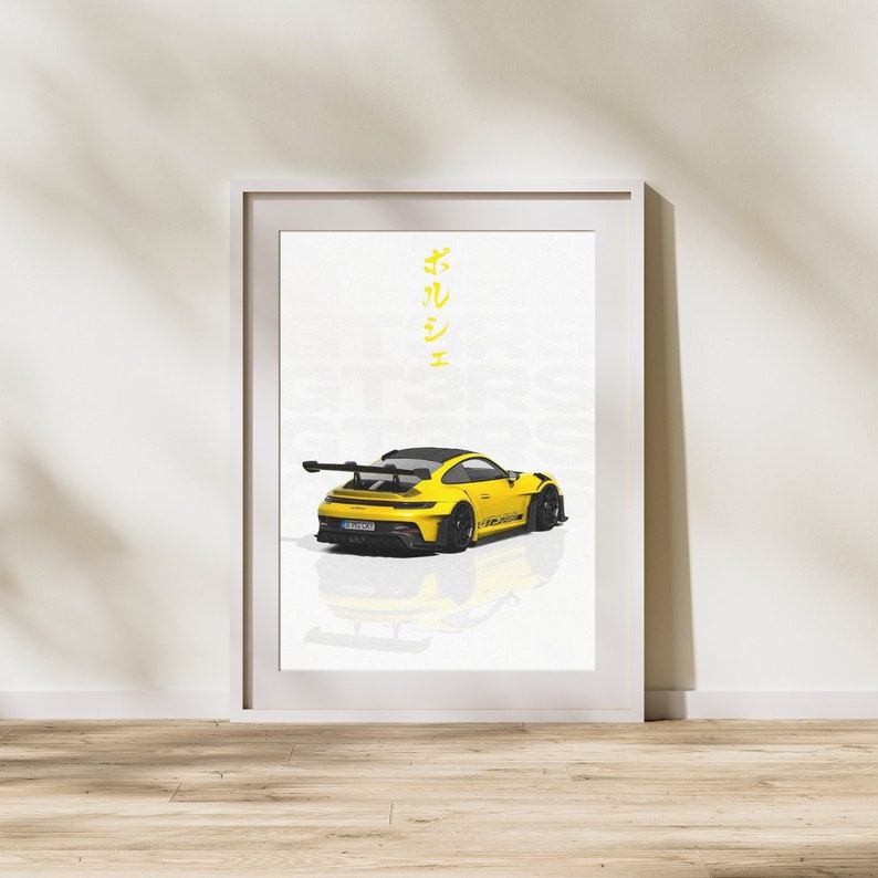 Porsche 911 GT3 RS Poster Porsche Poster Minimalist Sports - Etsy
