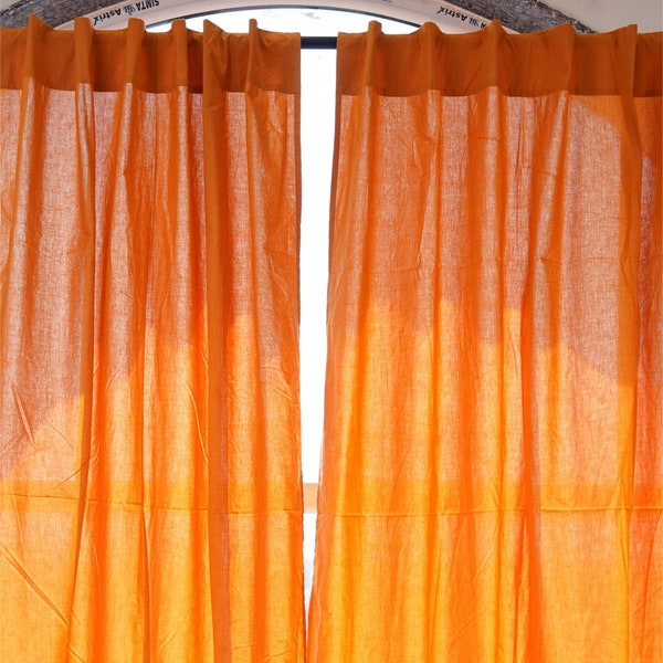 Orange Curtains - Etsy