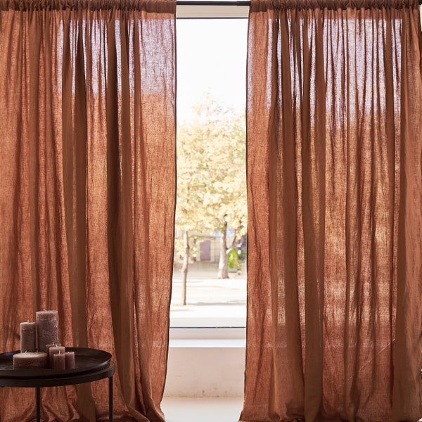Terracotta Curtains Rust - Etsy