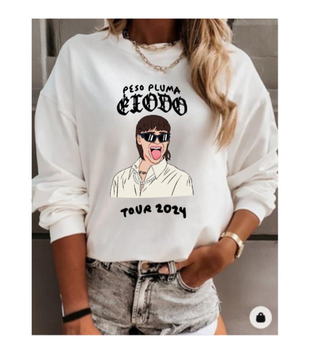 Peso Pluma Sweatshirt Peso Pluma Exodo Tour Concert Sweater, Peso Pluma ...