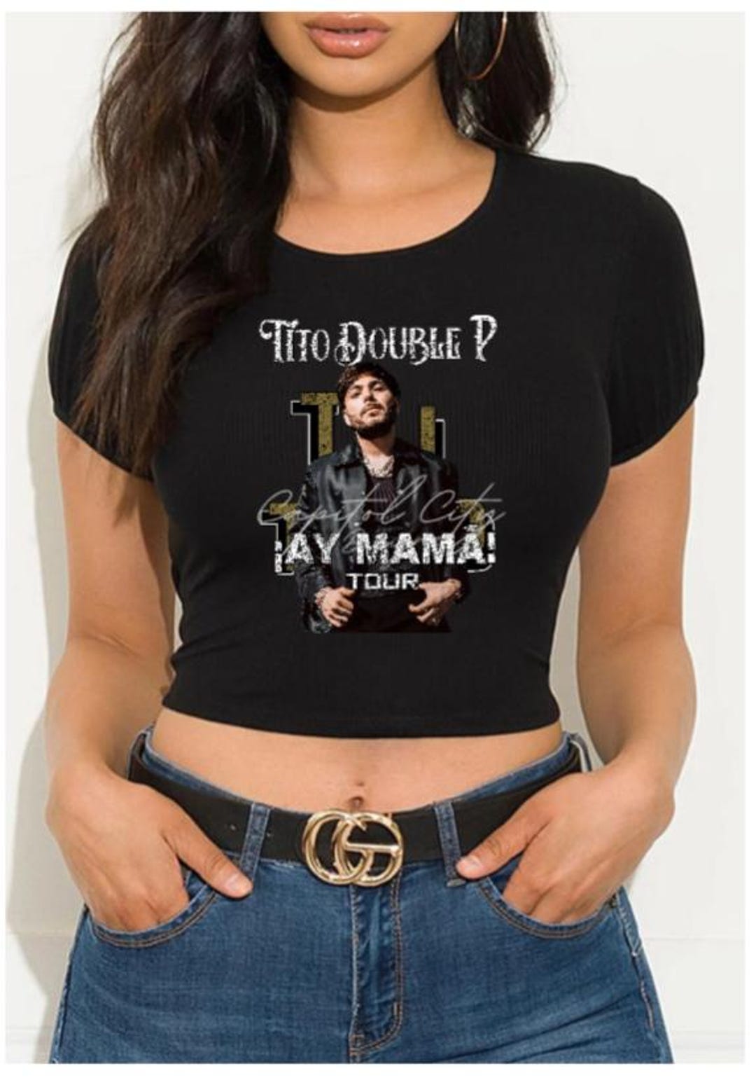 Tito Doble P Crop Top, Corrido's Tumbaos, Ay Mama Tour Crop Top ...