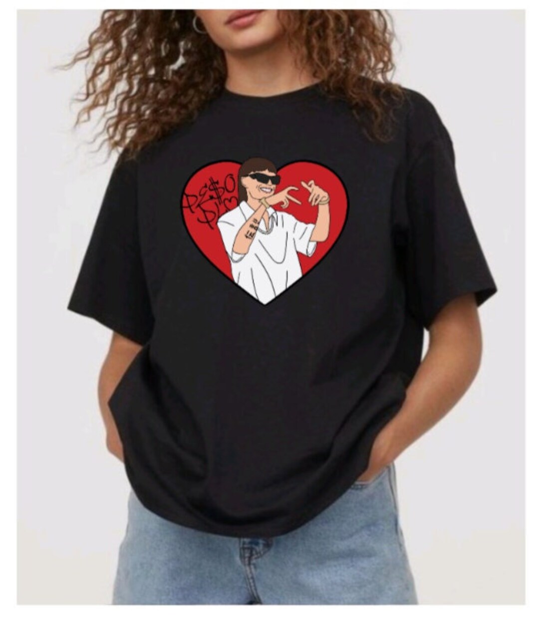 Peso Pluma, Red Heart, Doble P, Tour 2024, Peso Pluma Merch | Graphic ...