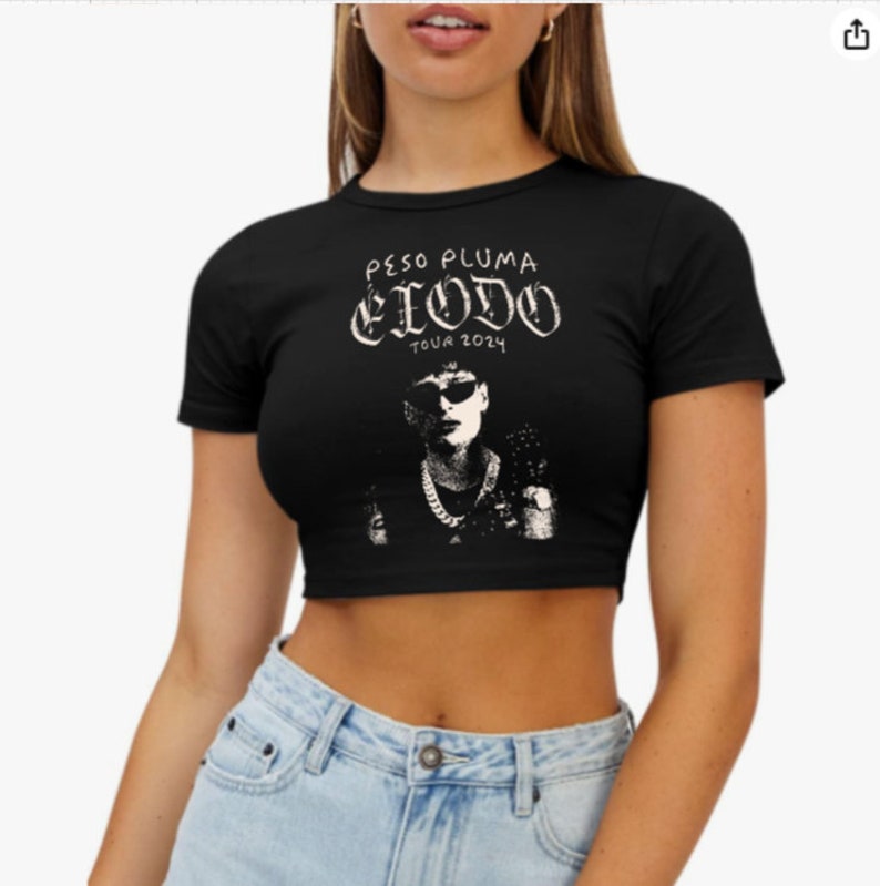 Peso Pluma Crop Top | Peso Pluma Exodo Tour Concert Top, Peso Pluma ...