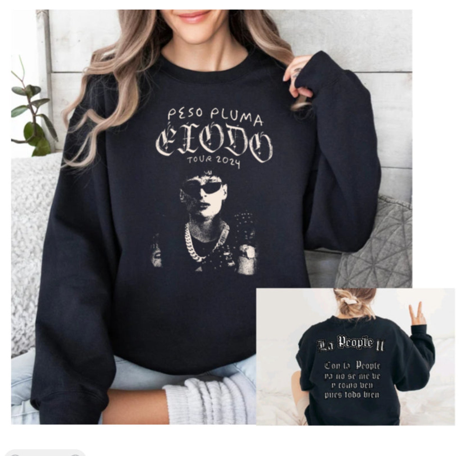Peso Pluma Exodo Tour Sweatshirt, Birthday Gift, Cool Street Apparel ...