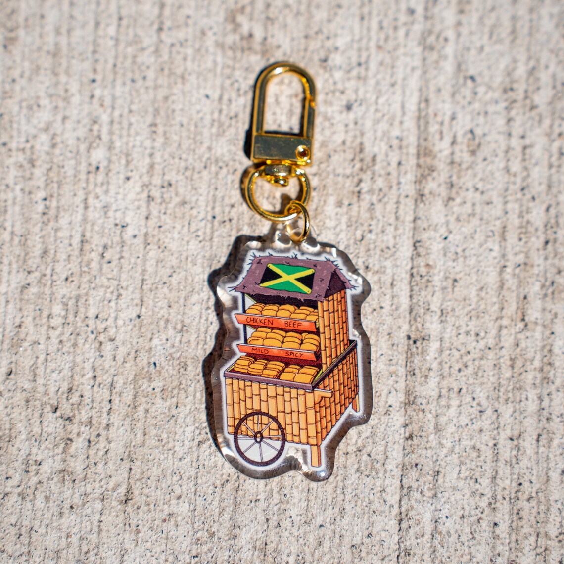 Keychain - Jamaican Beef Patty - Etsy