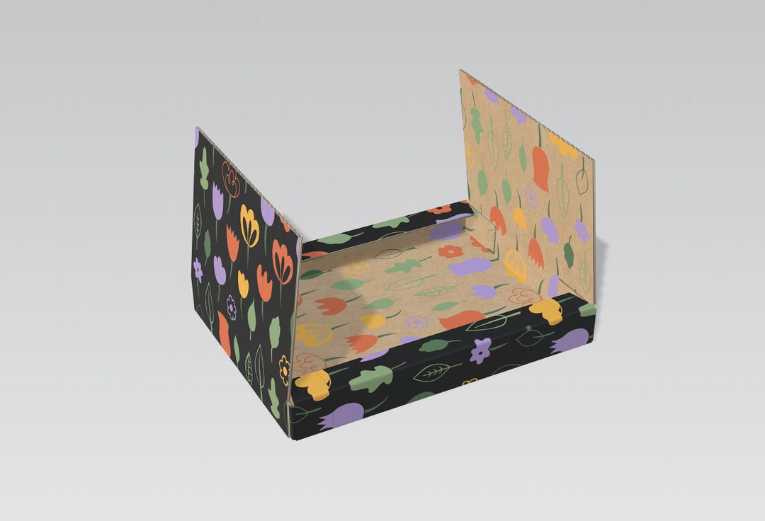 Custom 6x6x1 Printed Folder Shipping Box Kraft or White Outside or ...