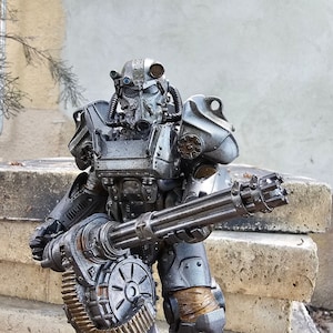 Fallout T-60 Power Armour Statue With Mini Nuke, Fully Detailed, Hand ...