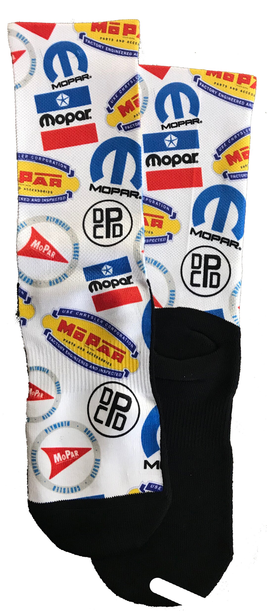 Mopar Socks - Pin-girl, Vintage Mopar Logo, Hemi, Six Pack, and Red ...
