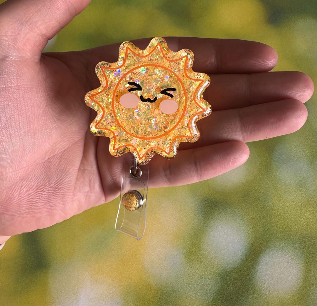 Cute Sun Badge Reel. Happy Sunshine Badge Reel. Cute Nurse Badge Reel ...