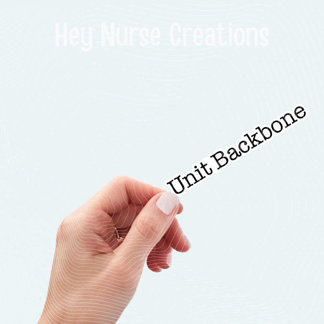 Unit Backbone Sticker: Funny Nurse Waterproof Decal - Etsy