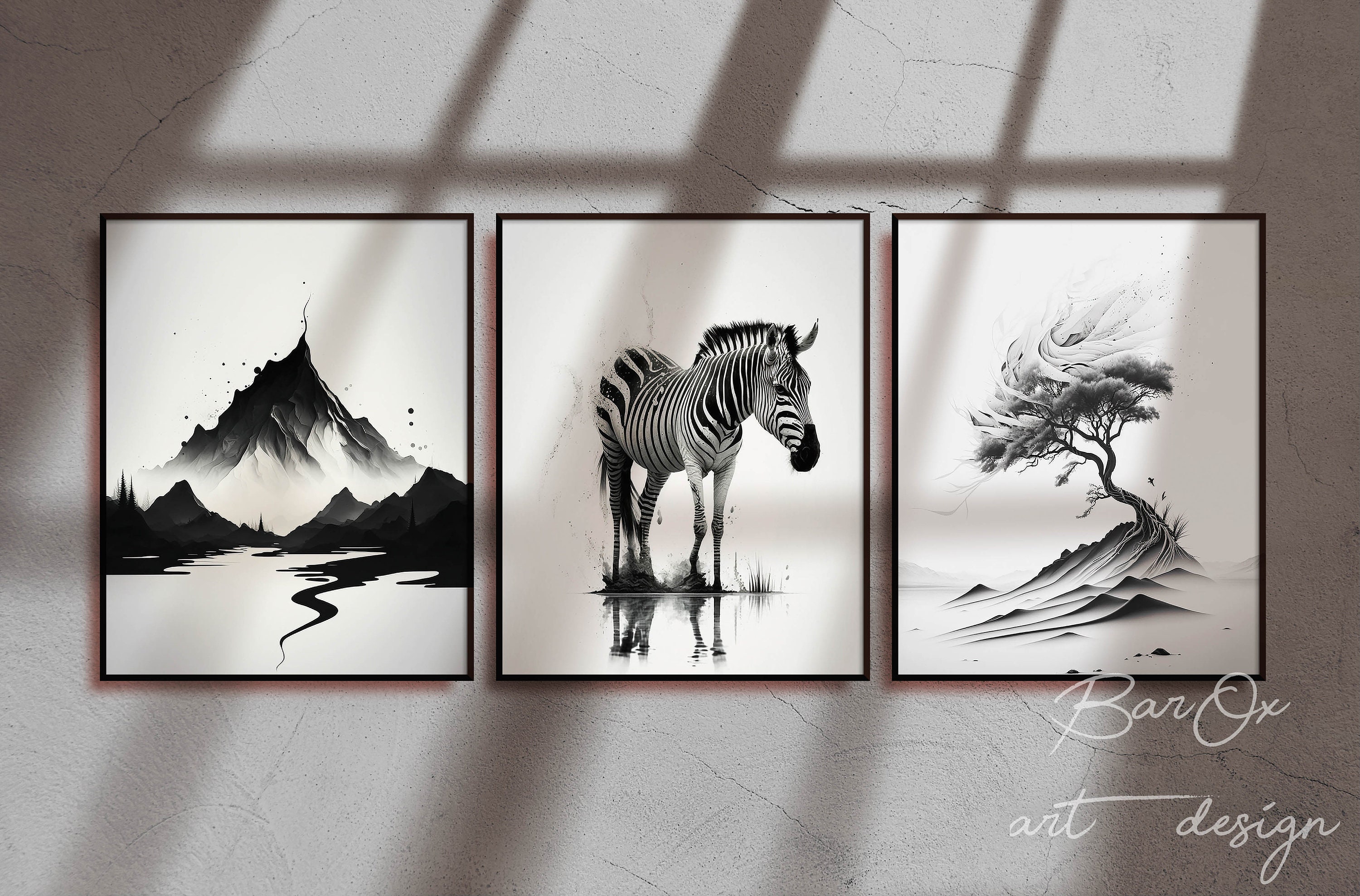 Abstract Nature Art Abstract Art Prints Zebra Wall Art - Etsy