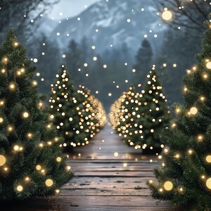 Christmas Tree Farm Digital Backgrounds | Holiday Photography Props ...
