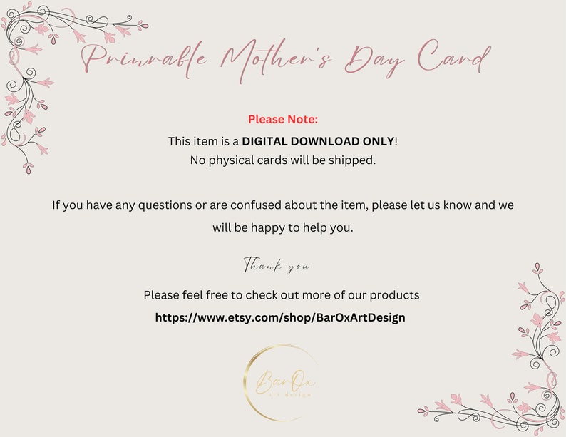 DIGITAL GREEETING CARDS Mother Day Gift Card, Love You Mom Card ...
