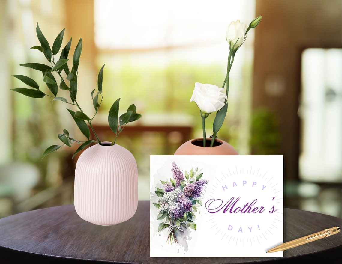 Mothers Day Gift Printable Card, E Cards for Mothers Day, Simple Floral ...