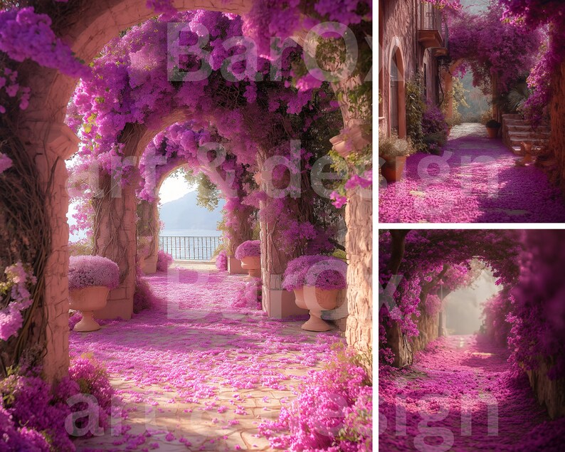 DIGITAL WEDDING BACKDROP - Pink Flower Wedding Background, Maternity ...