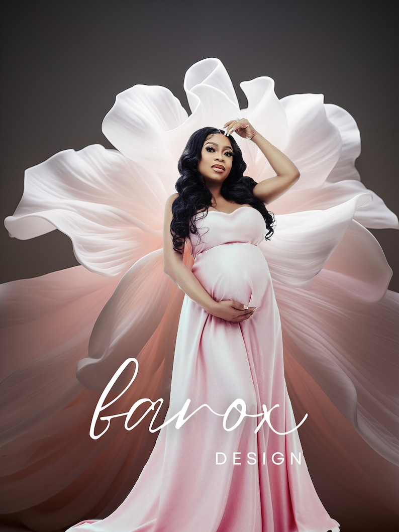 Flower Dress Maternity Digital Backdrop: Fine Art Photography Overlays ...