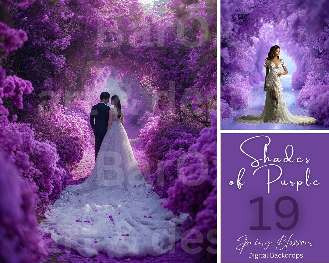 Purple Maternity Background Aesthetic, Floral Backdrop for Wedding ...