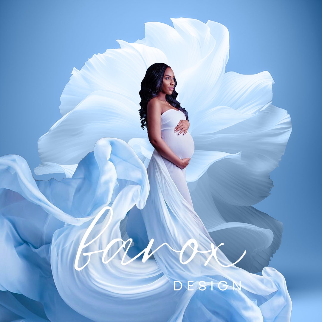 Flower Dress Maternity Digital Backdrops, Maternity Backdrop Overlays ...