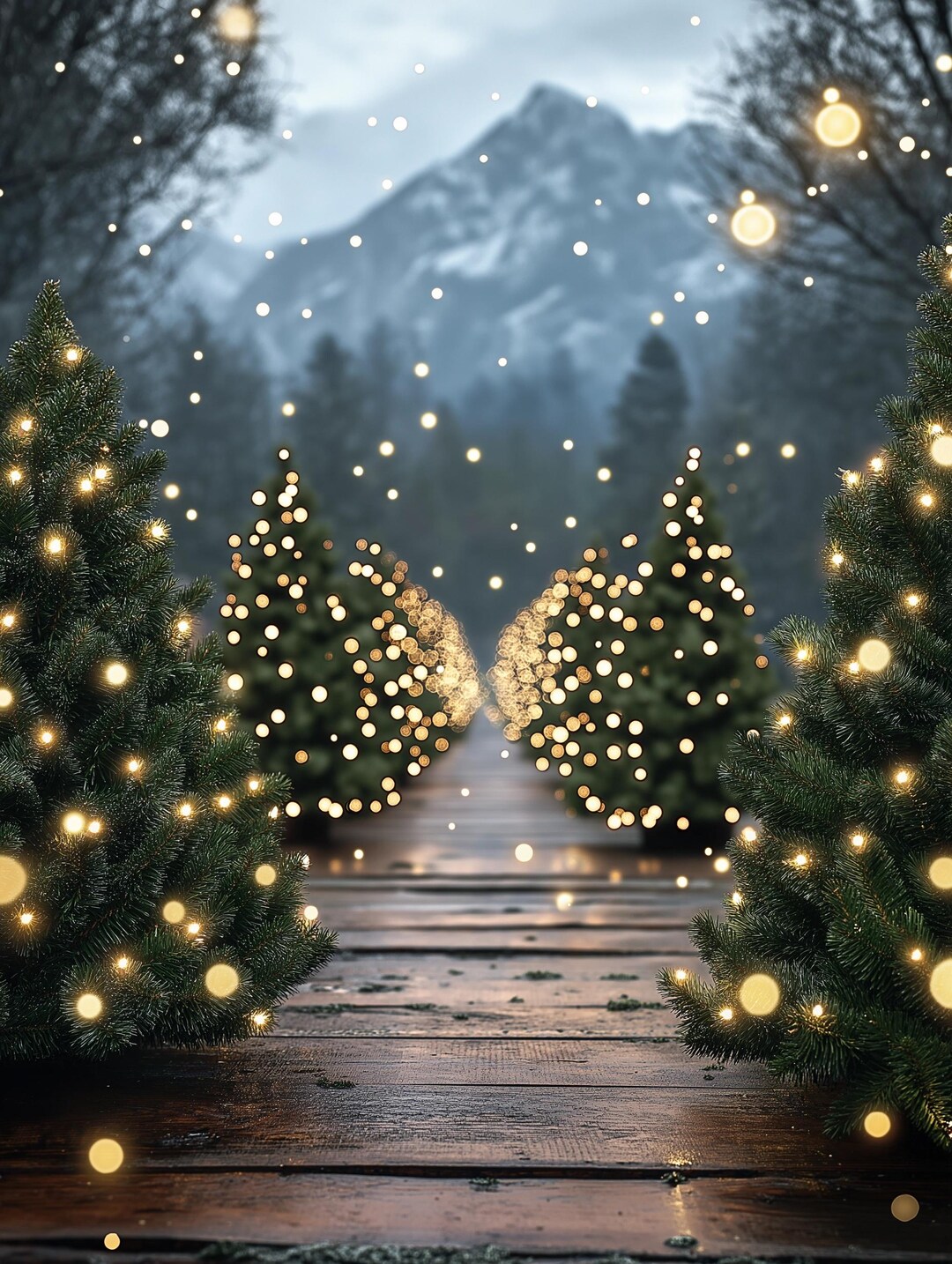 Christmas Tree Farm Digital Backgrounds | Holiday Photography Props ...