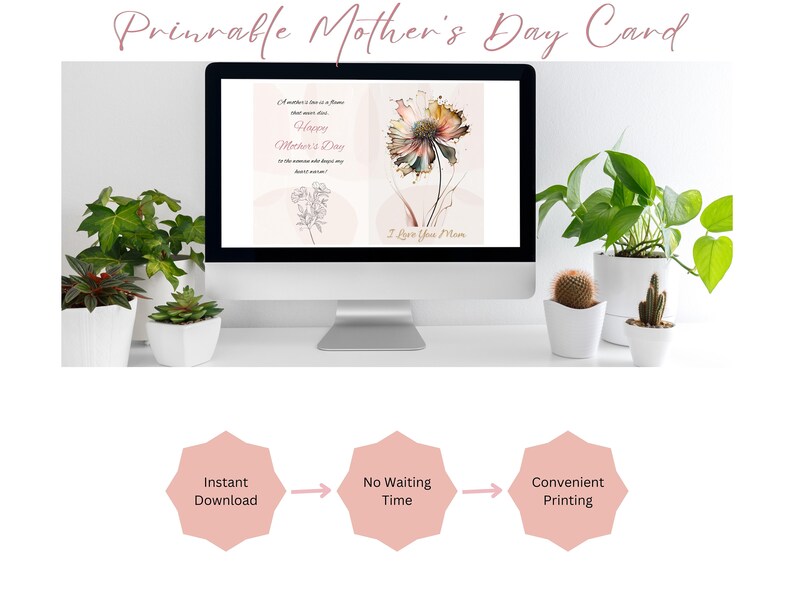 DIGITAL GREEETING CARDS Mother Day Gift Card, Love You Mom Card ...