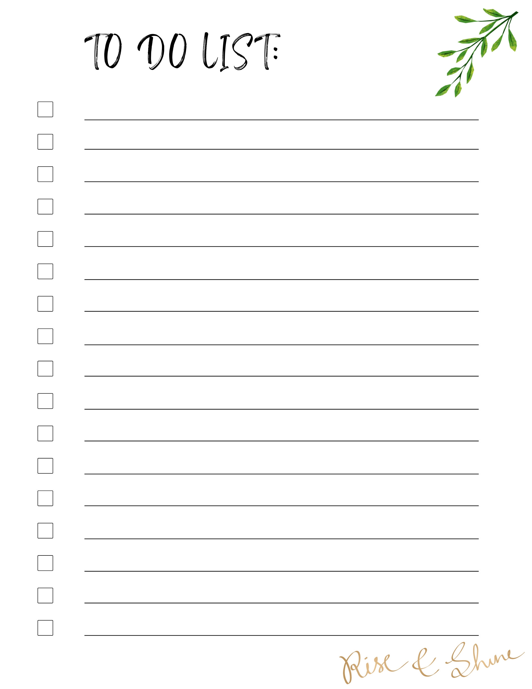 Printable to Do List, Printable Task List, Instant Download A4 Print at ...