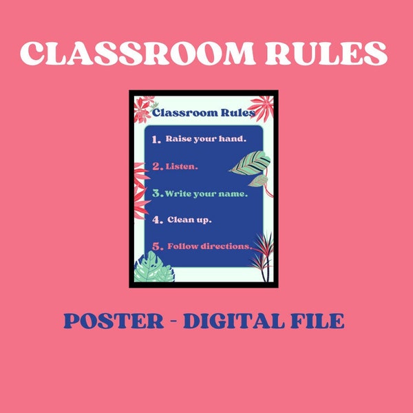 Classroom Rules - Etsy