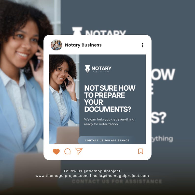 Notary Instagram Templates | Notary Business Social Media Posts ...