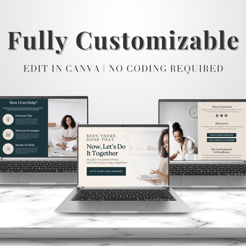 Canva Website Template: Business Consultant, Coach & Expert (editable ...