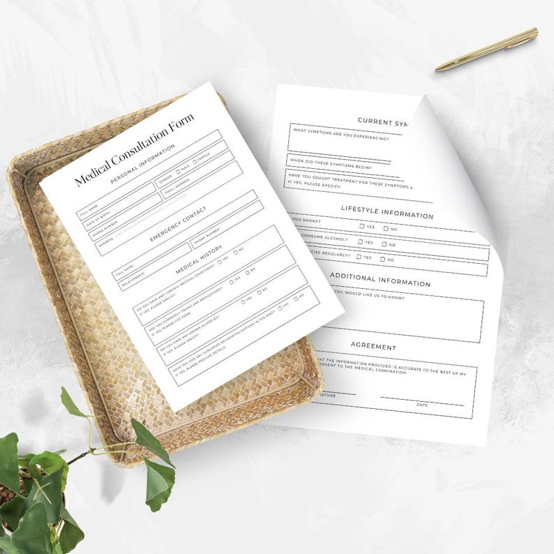 Medical Consultation Form Template | Editable Business Agreement PDF ...