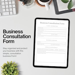 Business Consultation Form Template | Editable Business Agreement PDF ...