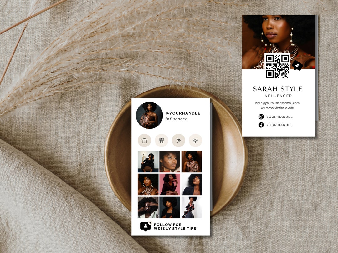 Digital Influencer Business Card for Phone, Content Creator Phone ...