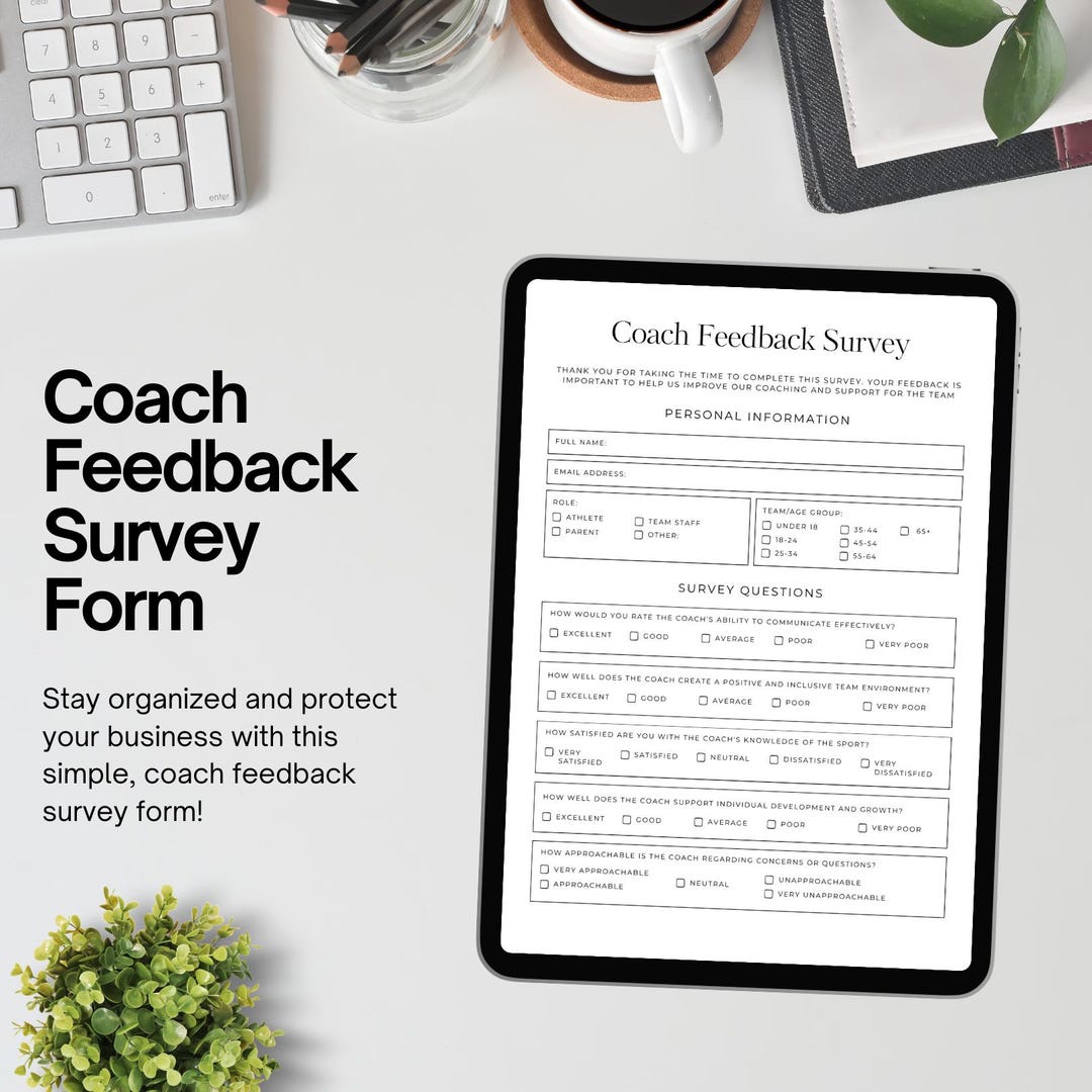 Coaching Feedback Survey Form Template | Editable Business Agreement ...