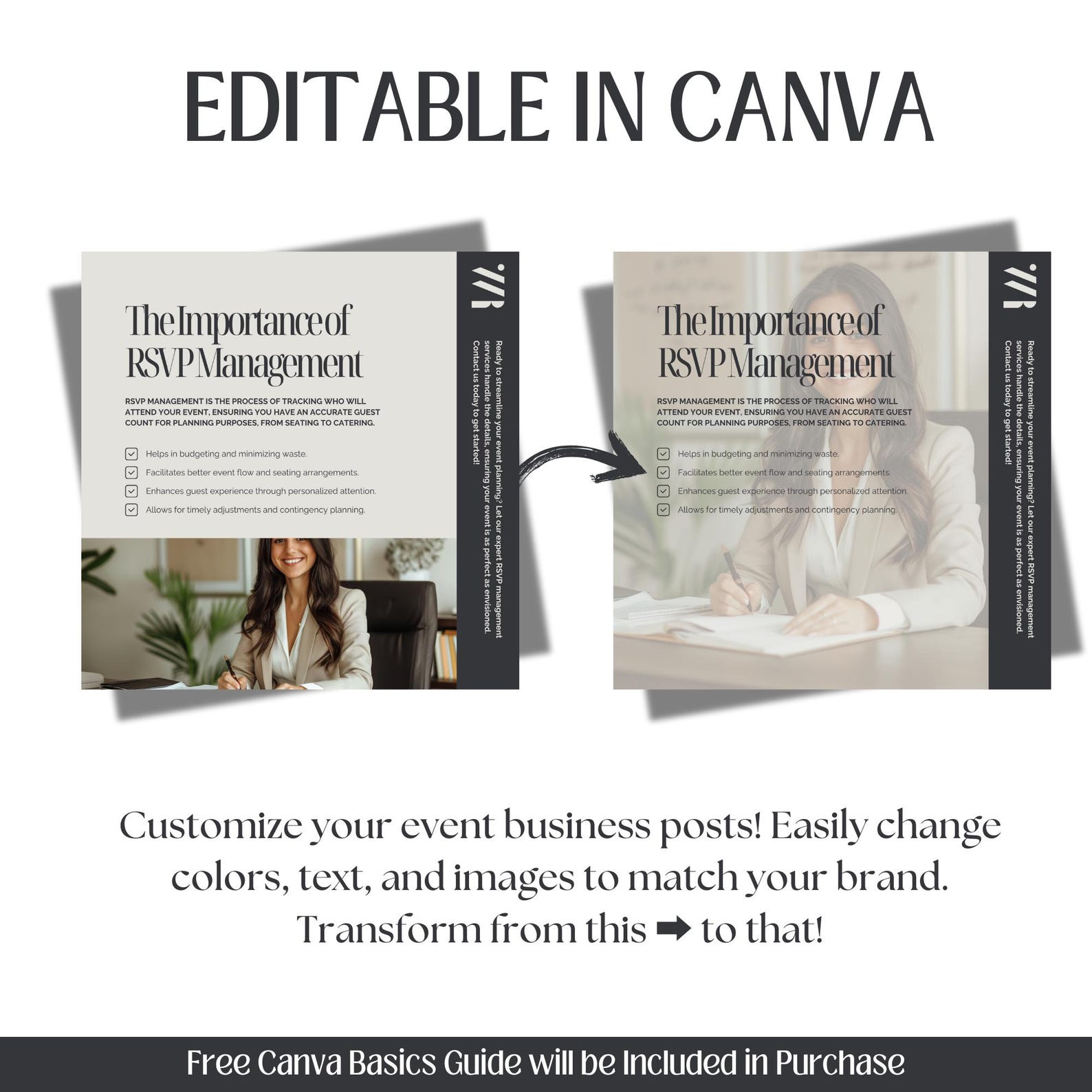 Event Planner Instagram Templates, Customizable PDF, Event Planning ...