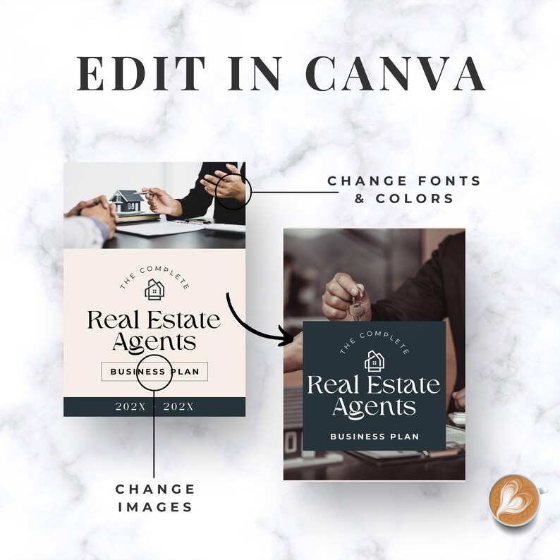 Real Estate Agent Plan Template | Editable Canva Planner for Realtors ...