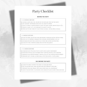 Party Checklist Form Template | Editable Business Agreement PDF ...