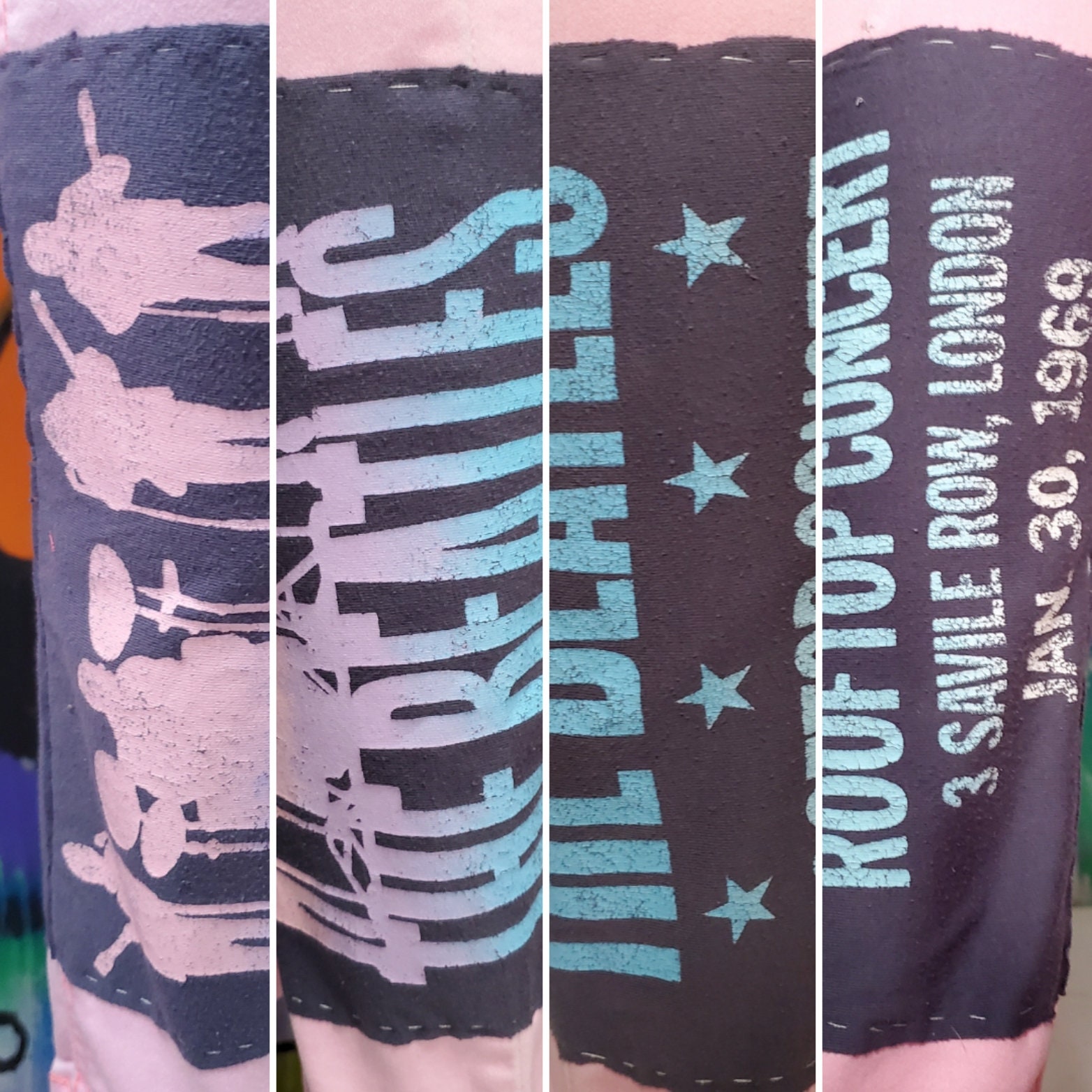 The Beatles Upcycled Reworked Pink Skinny Jeans One of A Kind - Etsy